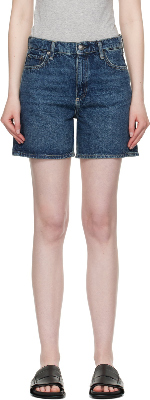 RAG & BONE Blue Kaia Denim Shorts | endource