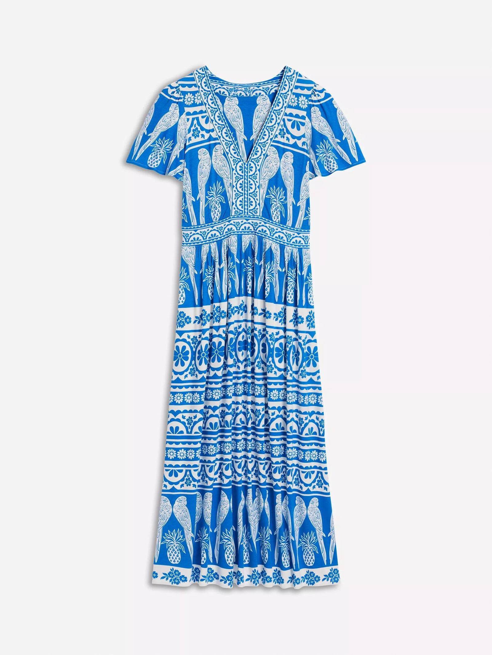 BODEN Ellie Flutter Sleeves Maxi Tea Dress | endource