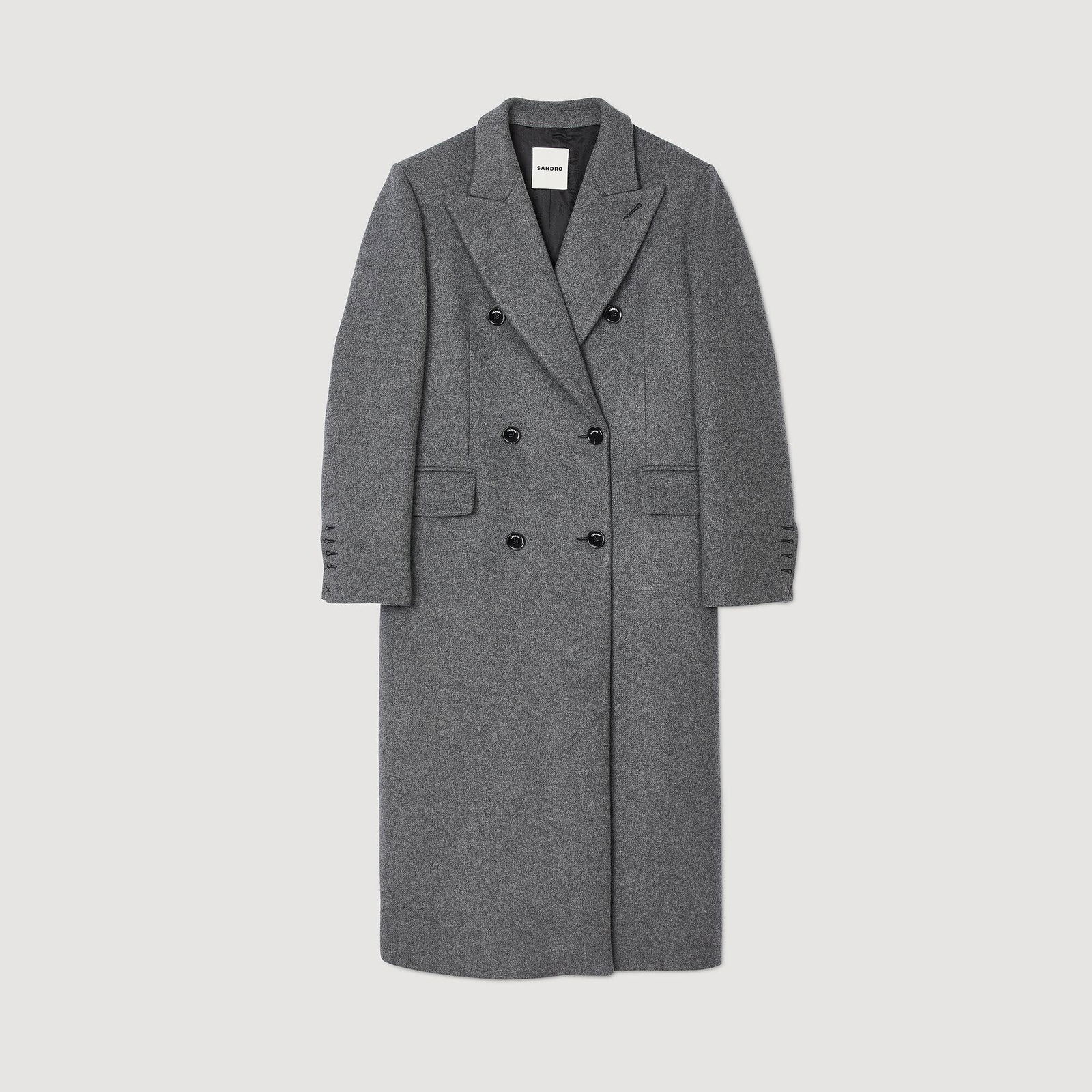 SANDRO Long Coat in Grey | endource