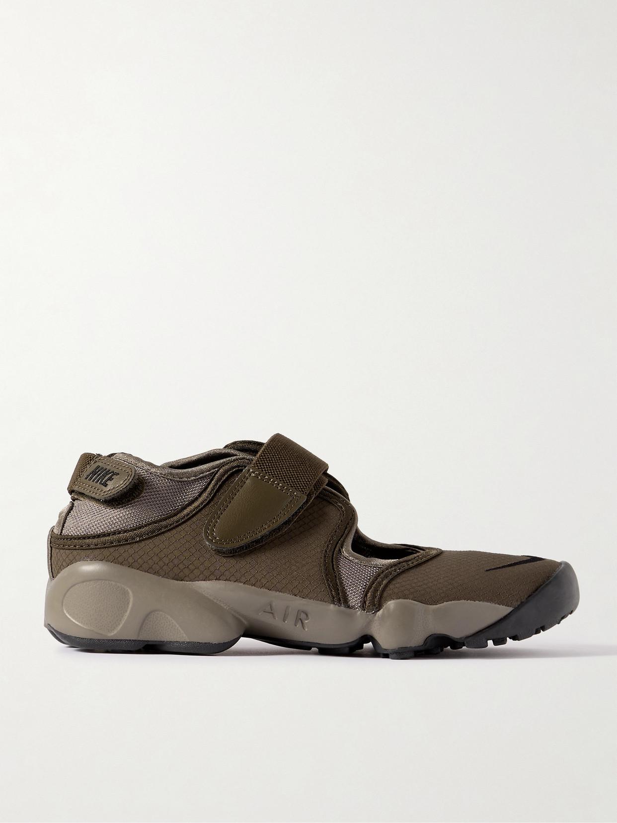 NIKE Air Rift Split-Toe Mesh And Ripstop Sneakers in Brown | endource