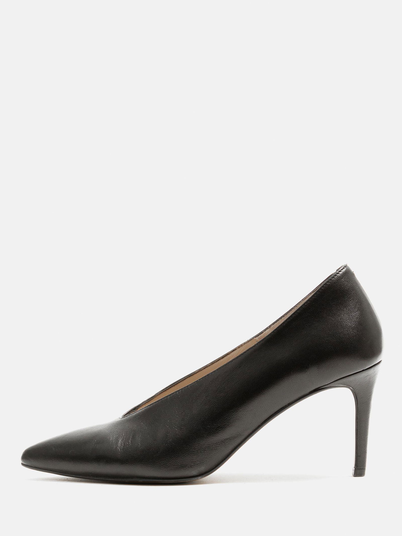 JIGSAW Reece Leather Court Shoes in Black | Endource
