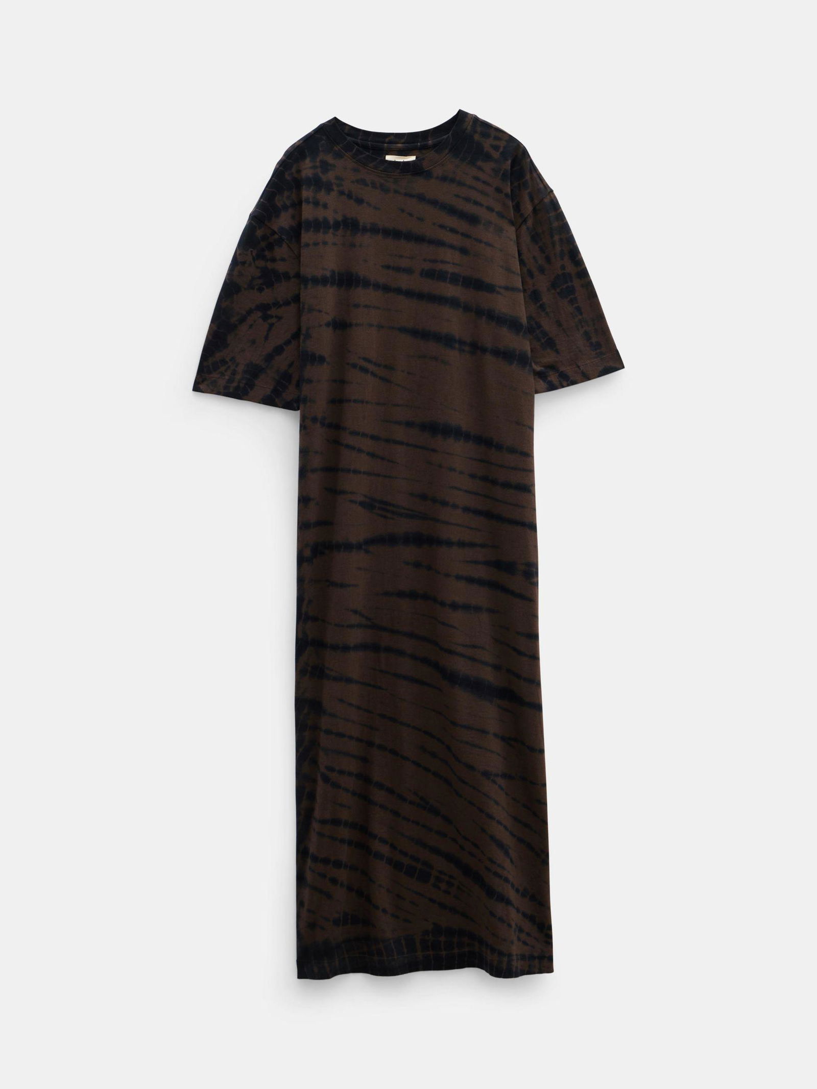 HUSH Addie Diagonal Tie Dye Midi T-Shirt Dress | endource
