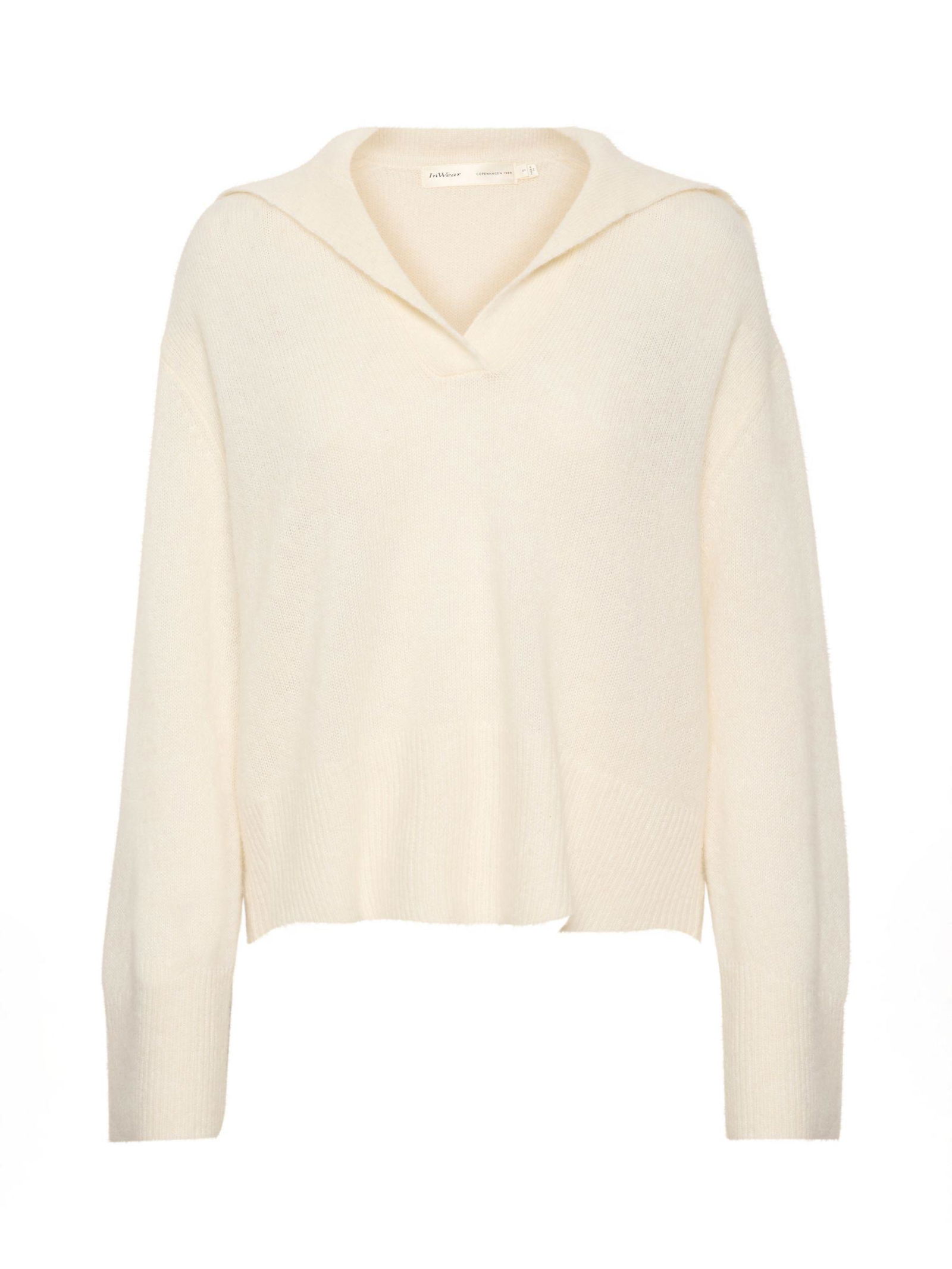 INWEAR Monna Alpaca Blend Long Sleeve Casual Jumper in Whisper White ...