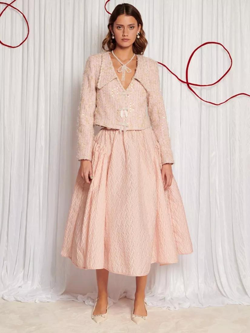 SISTER JANE Robin Tweed Jacket in Pnk | endource