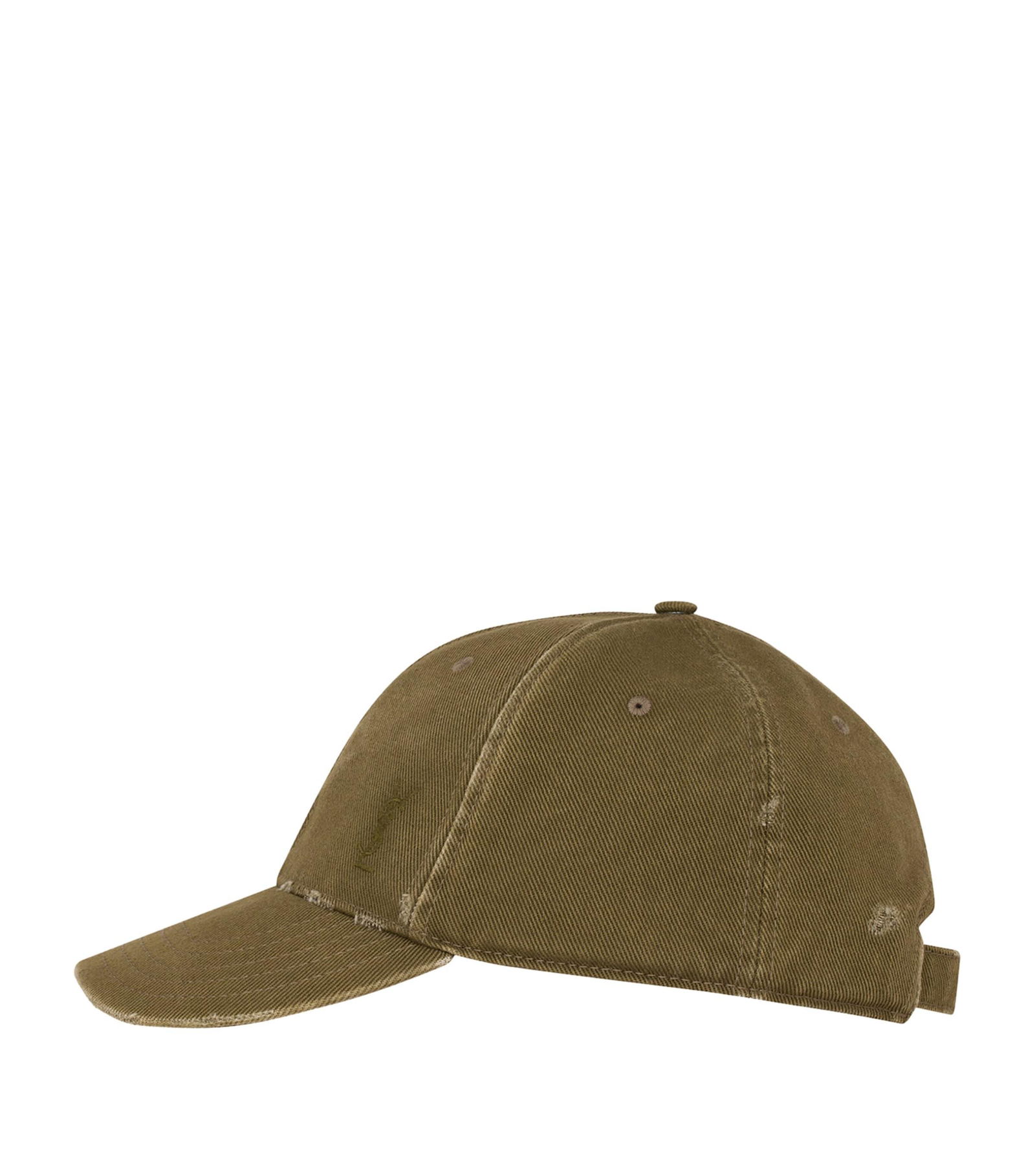 SAINT LAURENT Distressed Corduroy Cassandre Baseball Cap in Beige ...