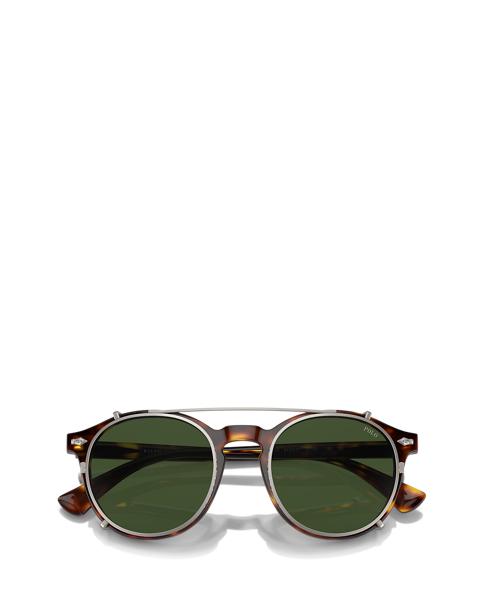 Polo Ralph Lauren Heritage Pen Pin Glasses With Sun Lenses In Brown