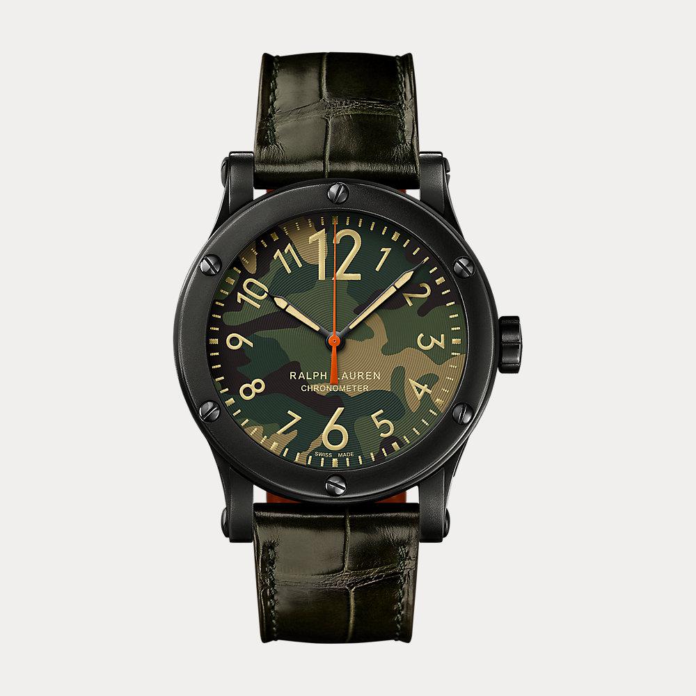 RALPH LAUREN Chronometer Steel Watch in Green | endource