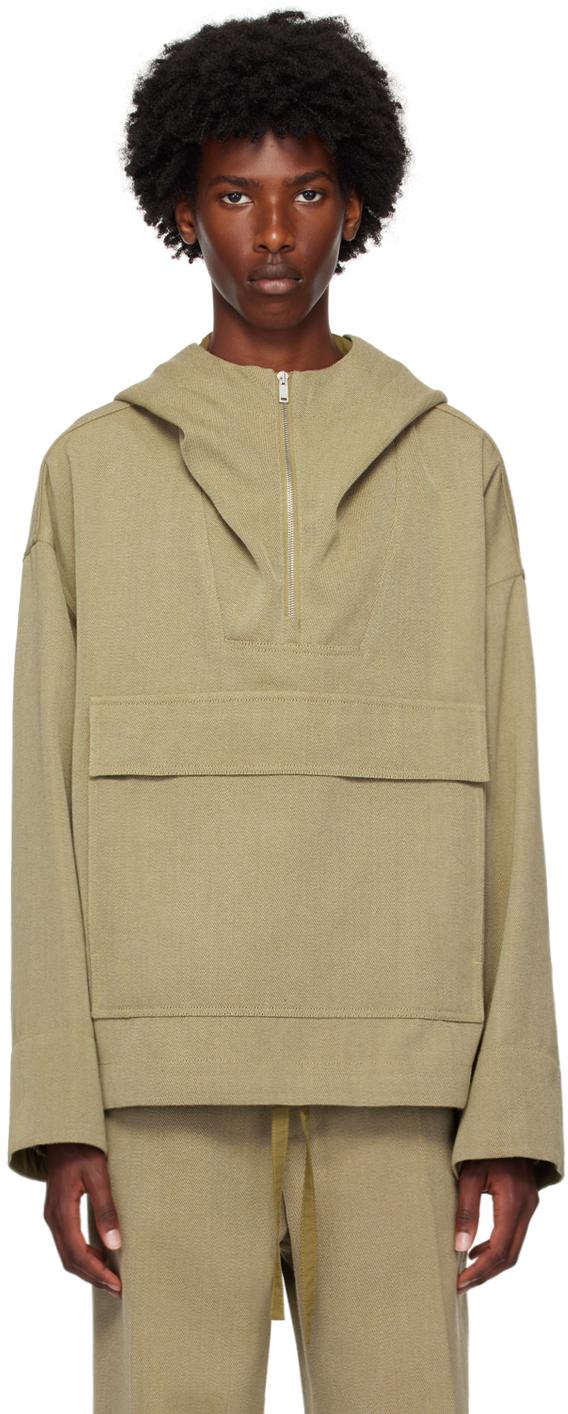 JIL SANDER Half-Zip Hooded Jacket | endource