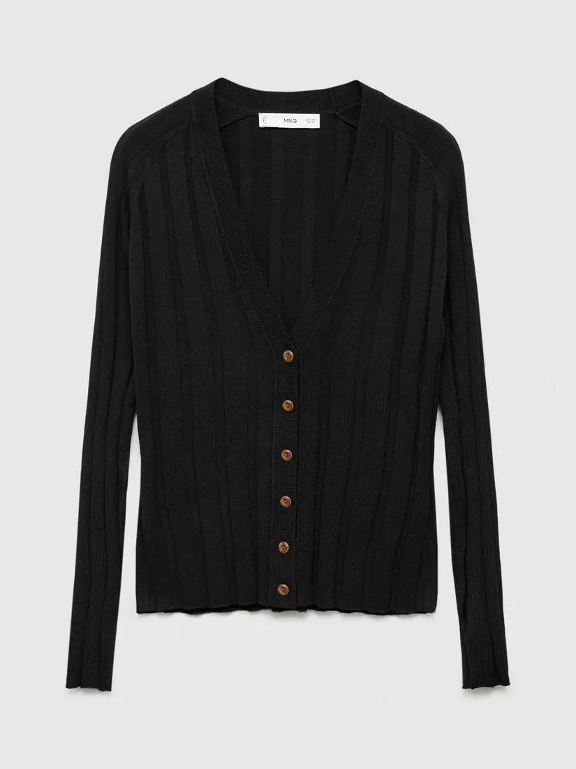 MANGO Flurry Ribbed Cardigan | endource