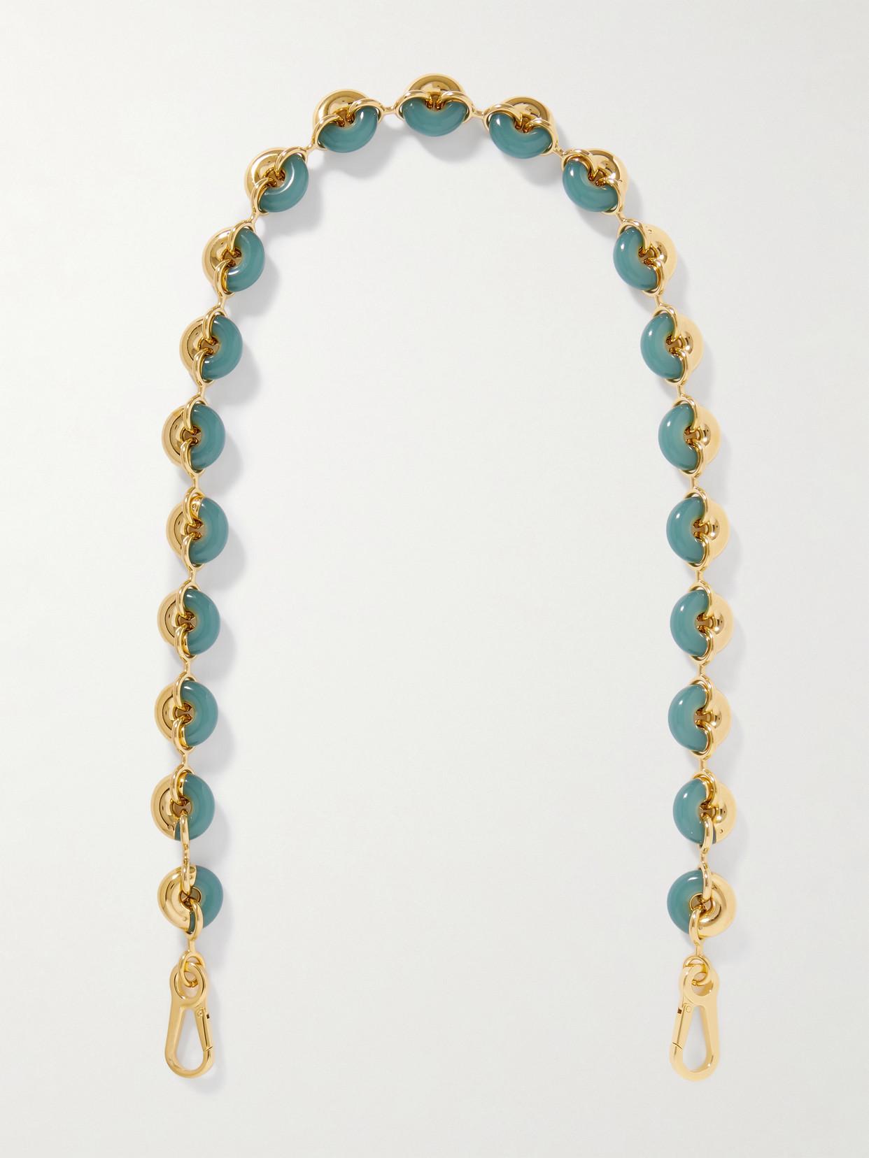 LOEWE Donut Gold-Tone Acetate Chain Strap in Gold | endource