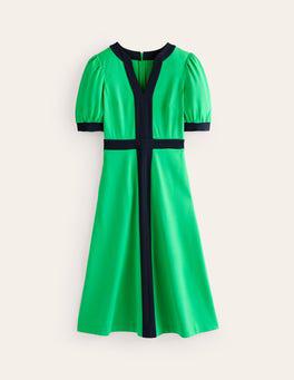 BODEN Philippa Ponte Midi Dress in Green Tambourine | Endource