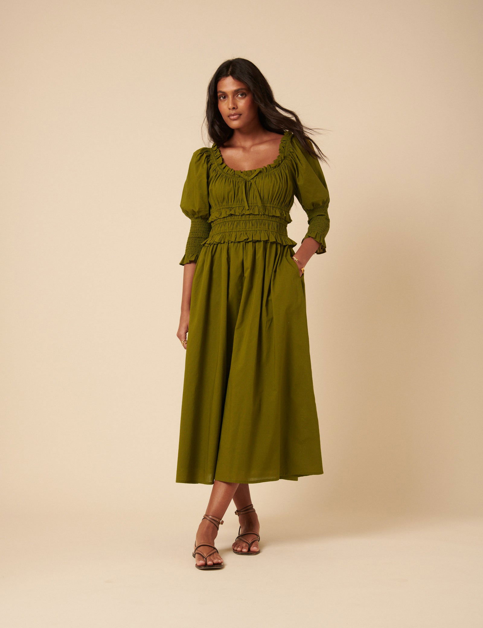NOBODY'S CHILD Ariel Midi Dress | endource