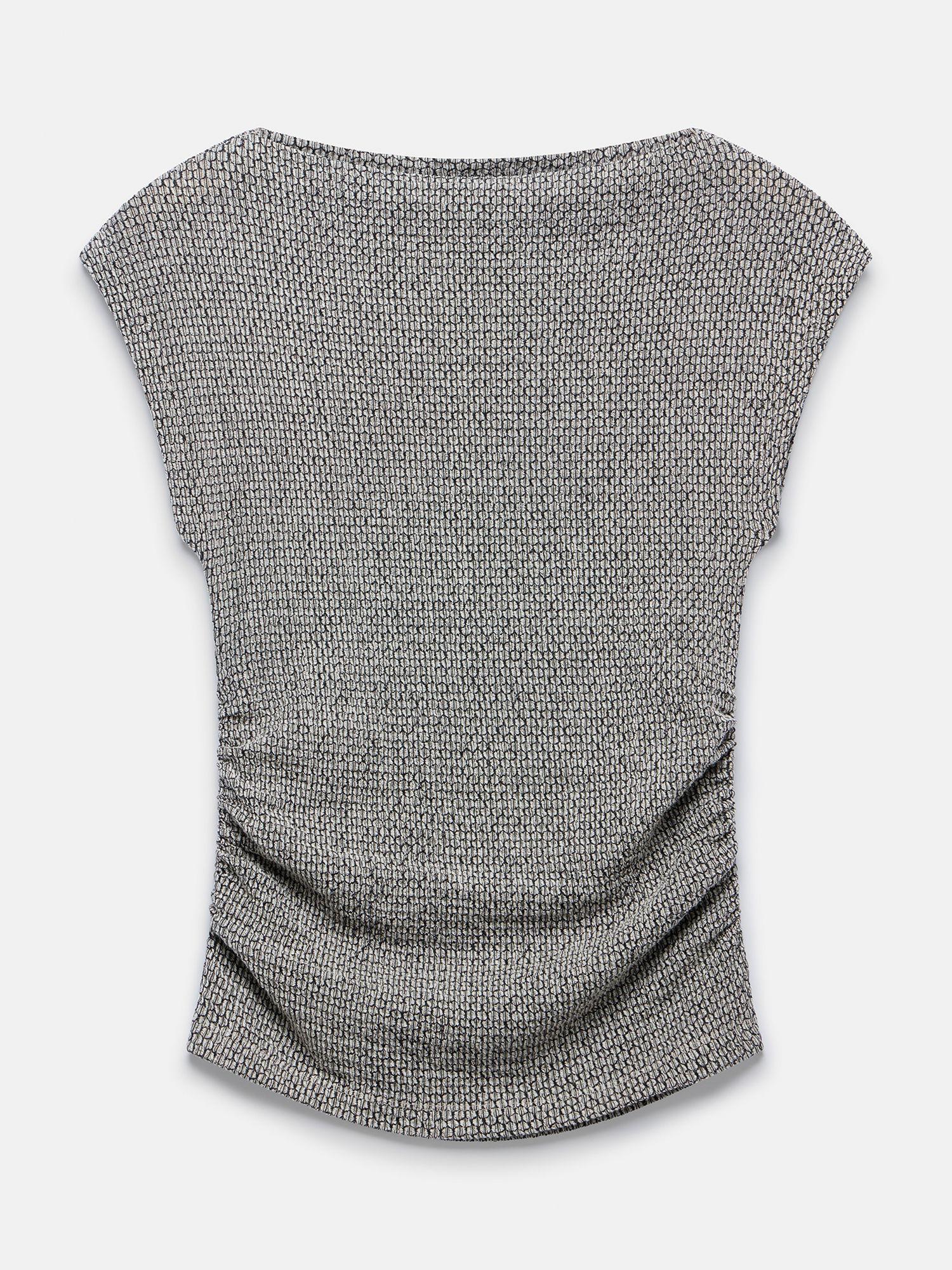 MINT VELVET Textured Cotton Blend Top in Natural | endource