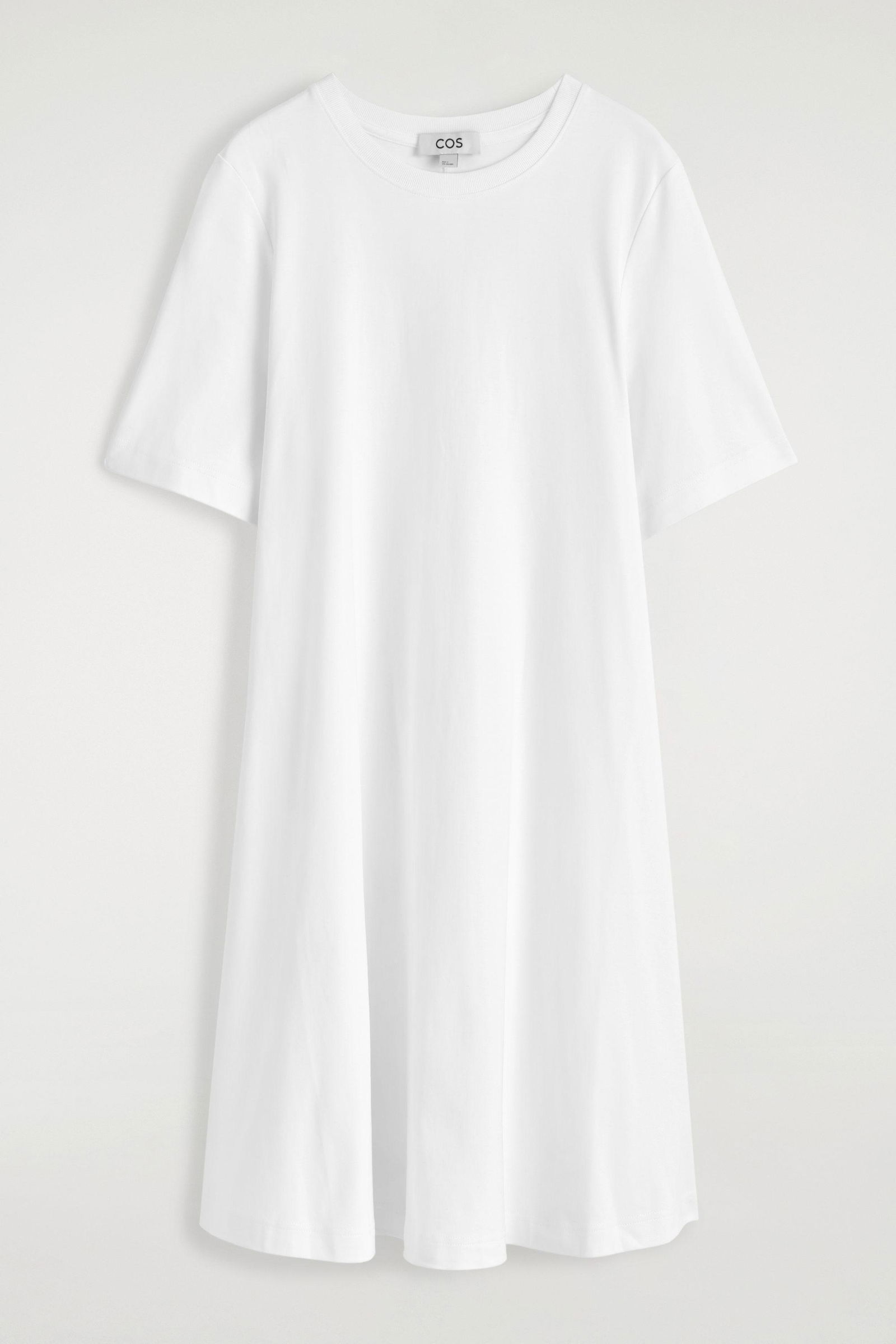 COS A-Line Mini T-Shirt Dress in WHITE | endource