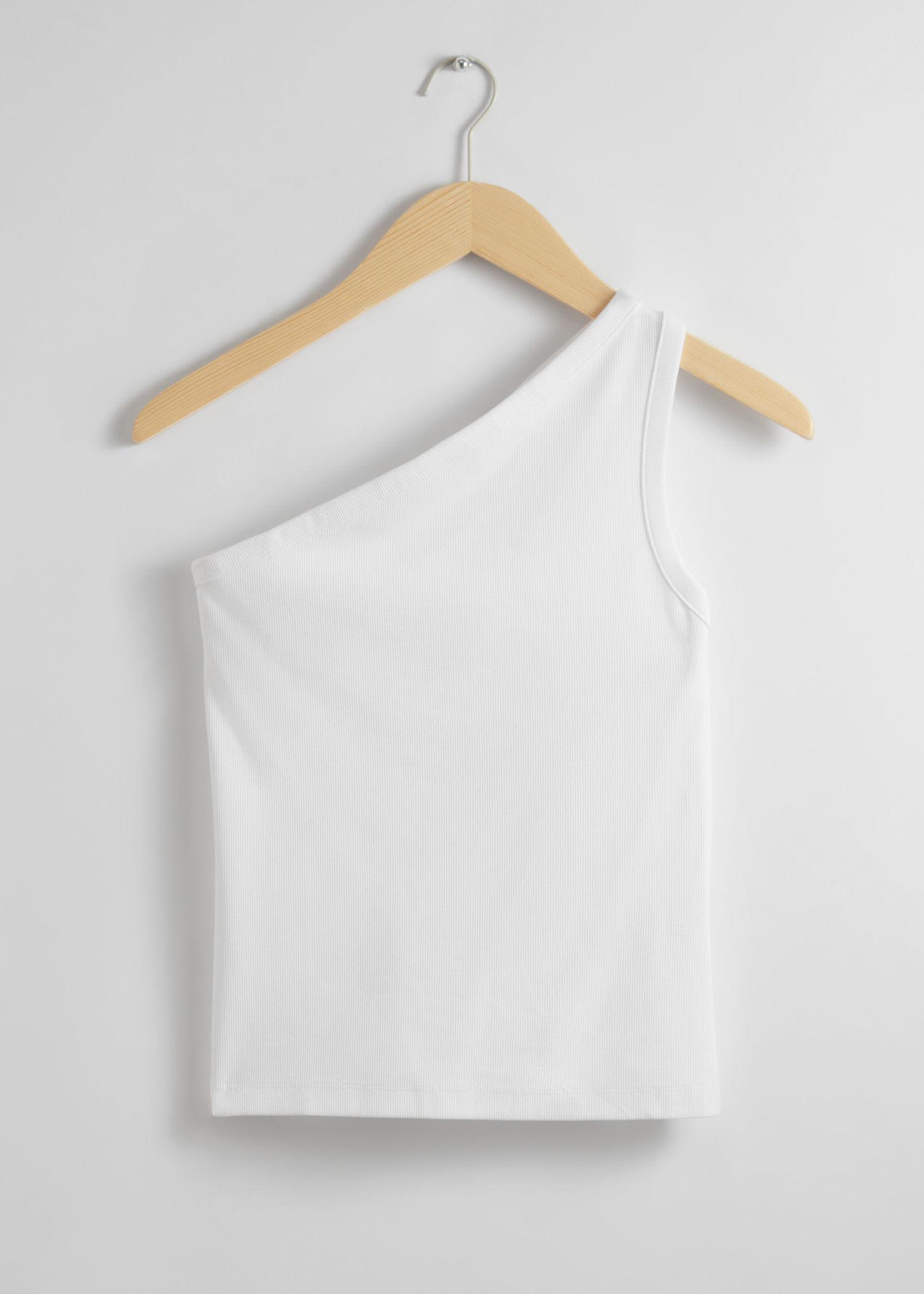 And Other Stories One Shoulder Tank Top In White Endource