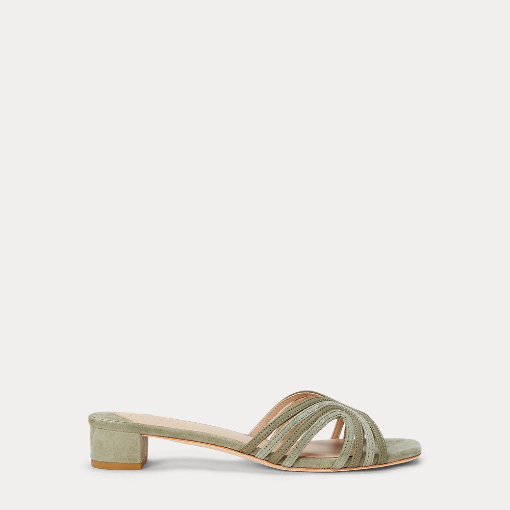 LAUREN RALPH LAUREN Fay Suede & Leather Multistrap Sandal | endource