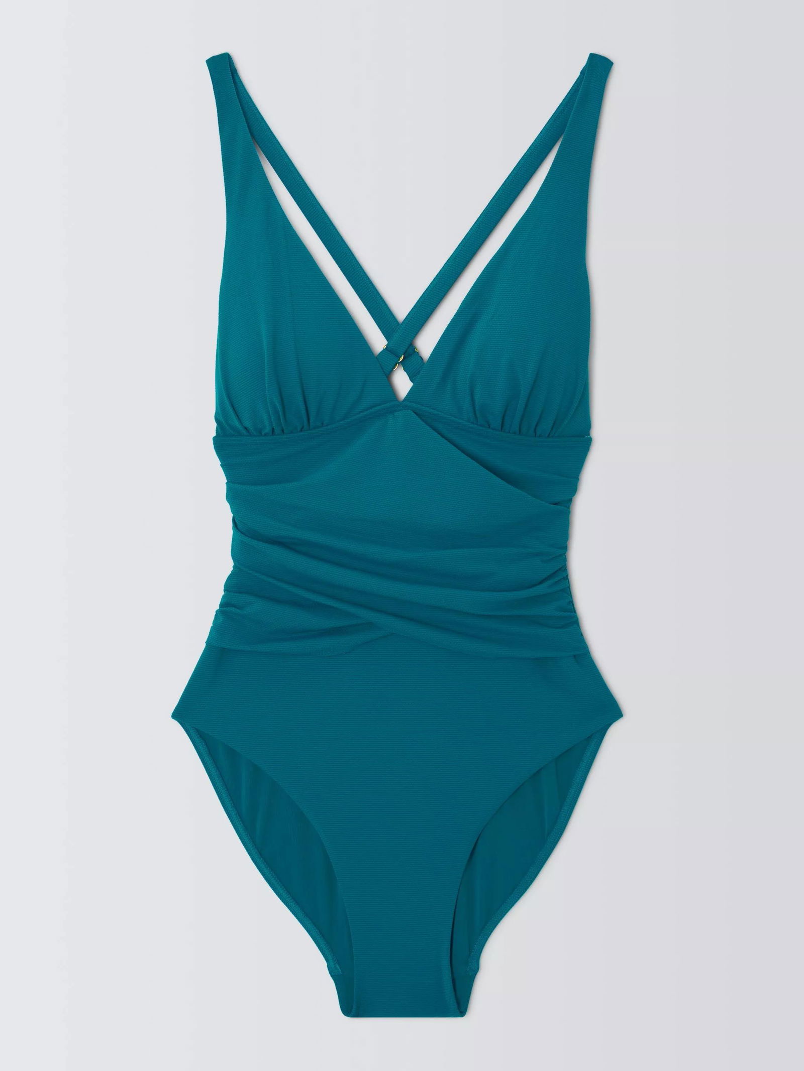 JOHN LEWIS Popcorn High Apex Wrap Front Swimsuit | endource