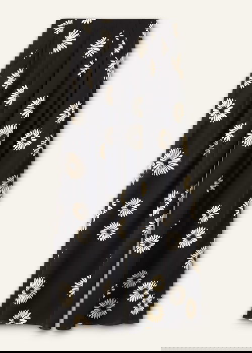 ME+EM Silk Modern Daisy Print Wide-Leg Trouser | endource