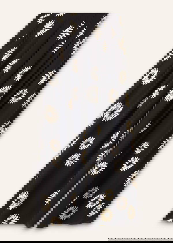 ME+EM Silk Modern Daisy Print Wide-Leg Trouser | endource