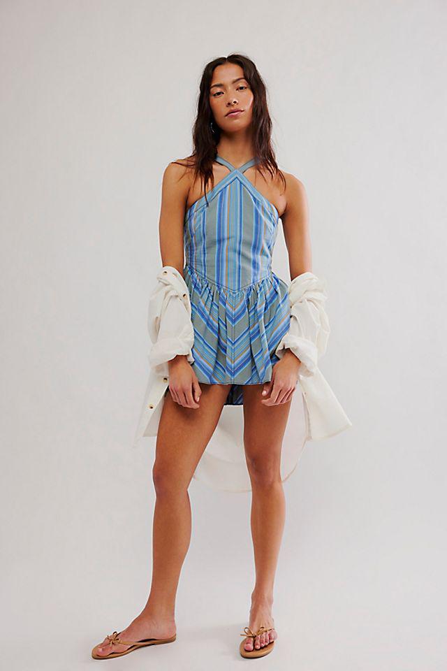 FREE PEOPLE We The Free - Erin Halter Top in Blue Combo | endource