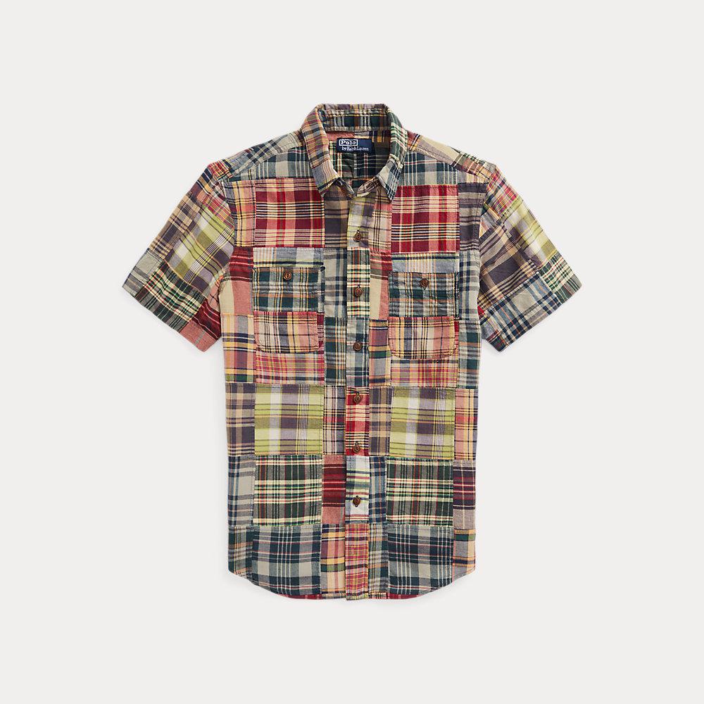POLO RALPH LAUREN Classic Fit Patchwork Madras Workshirt in Multi ...