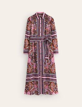 BODEN Scarf Print Shirt Dress | endource