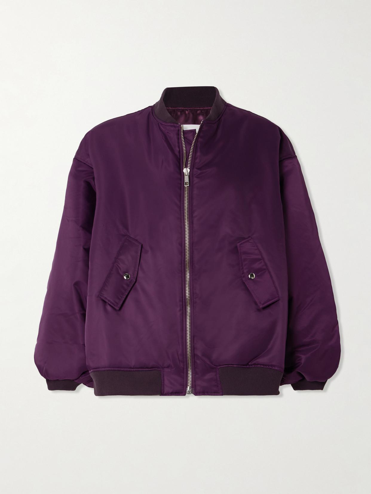 THE FRANKIE SHOP Astra Padded Shell Bomber Jacket in Purple | Endource