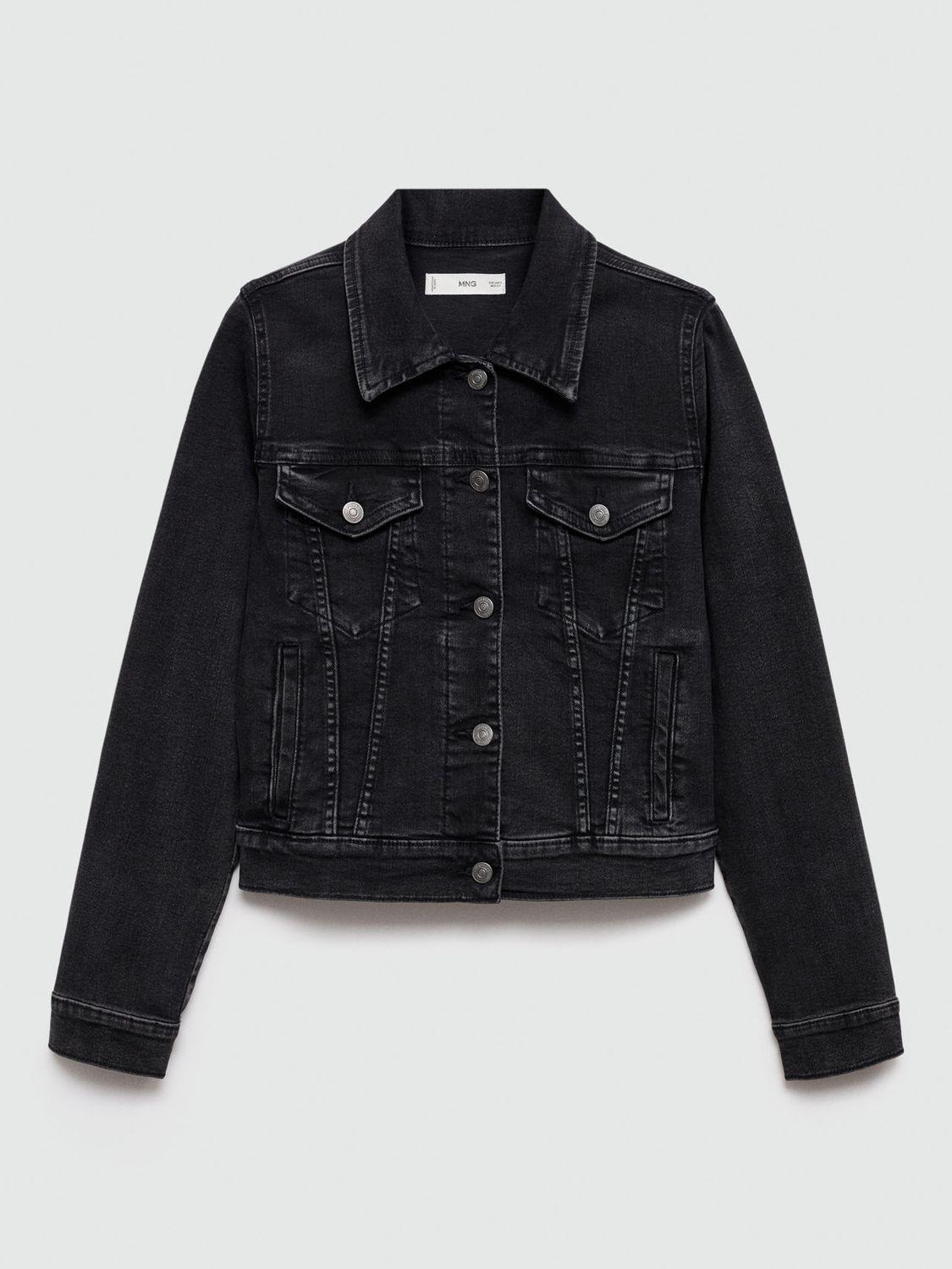 MANGO Vicky Pocket Denim Jacket in Open Grey | endource