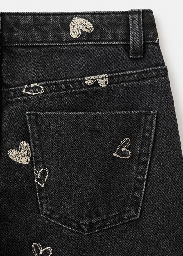 MANGO Jeans With Embroidered Heart | endource