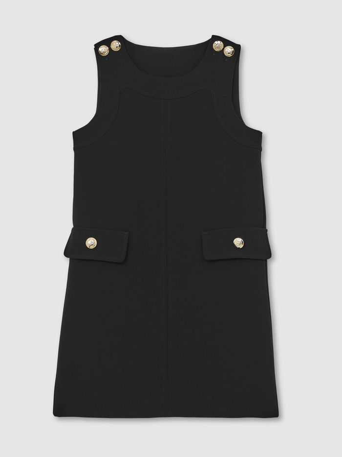 REISS 3-9 Yrs Button-Detail Sleeveless Shift Dress | endource