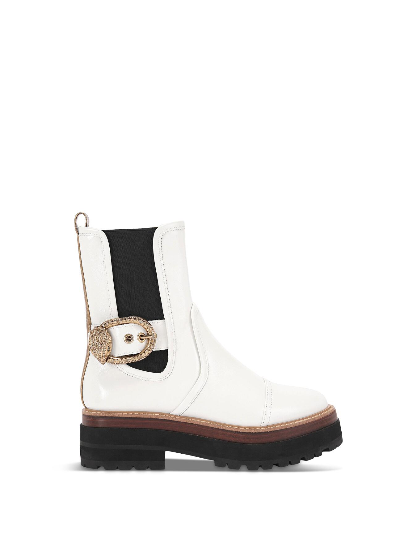 KURT GEIGER LONDON Mayfair Chelsea Boot in White | endource
