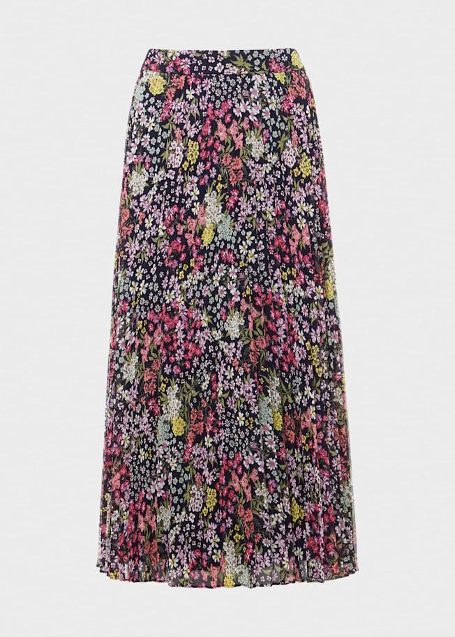 HOBBS Losie Midi Skirt in Midnight Multi | endource