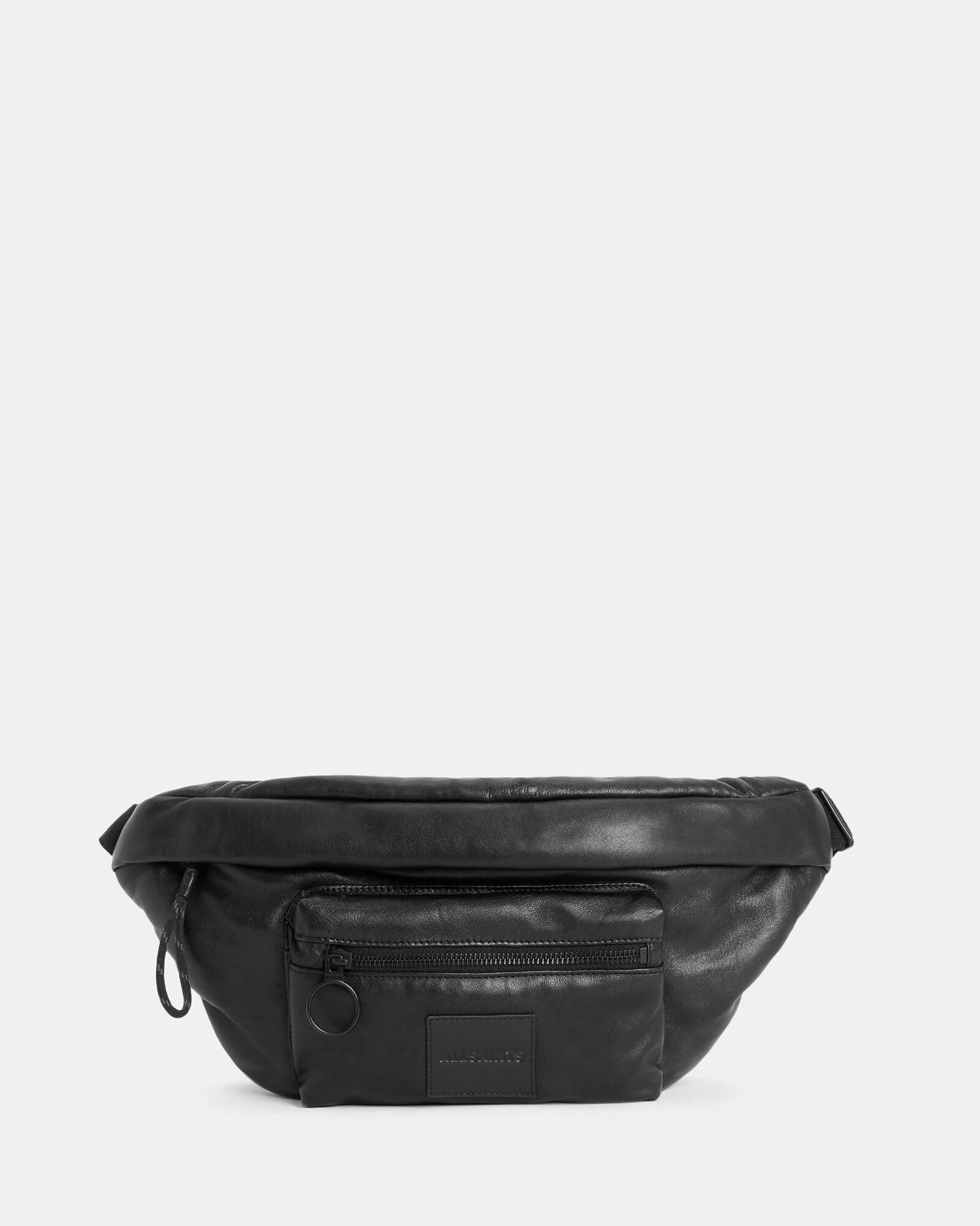 ALLSAINTS Ronin Leather Bum Bag in Black | endource