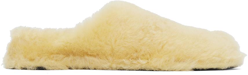 JIL SANDER Shearling Slippers | endource