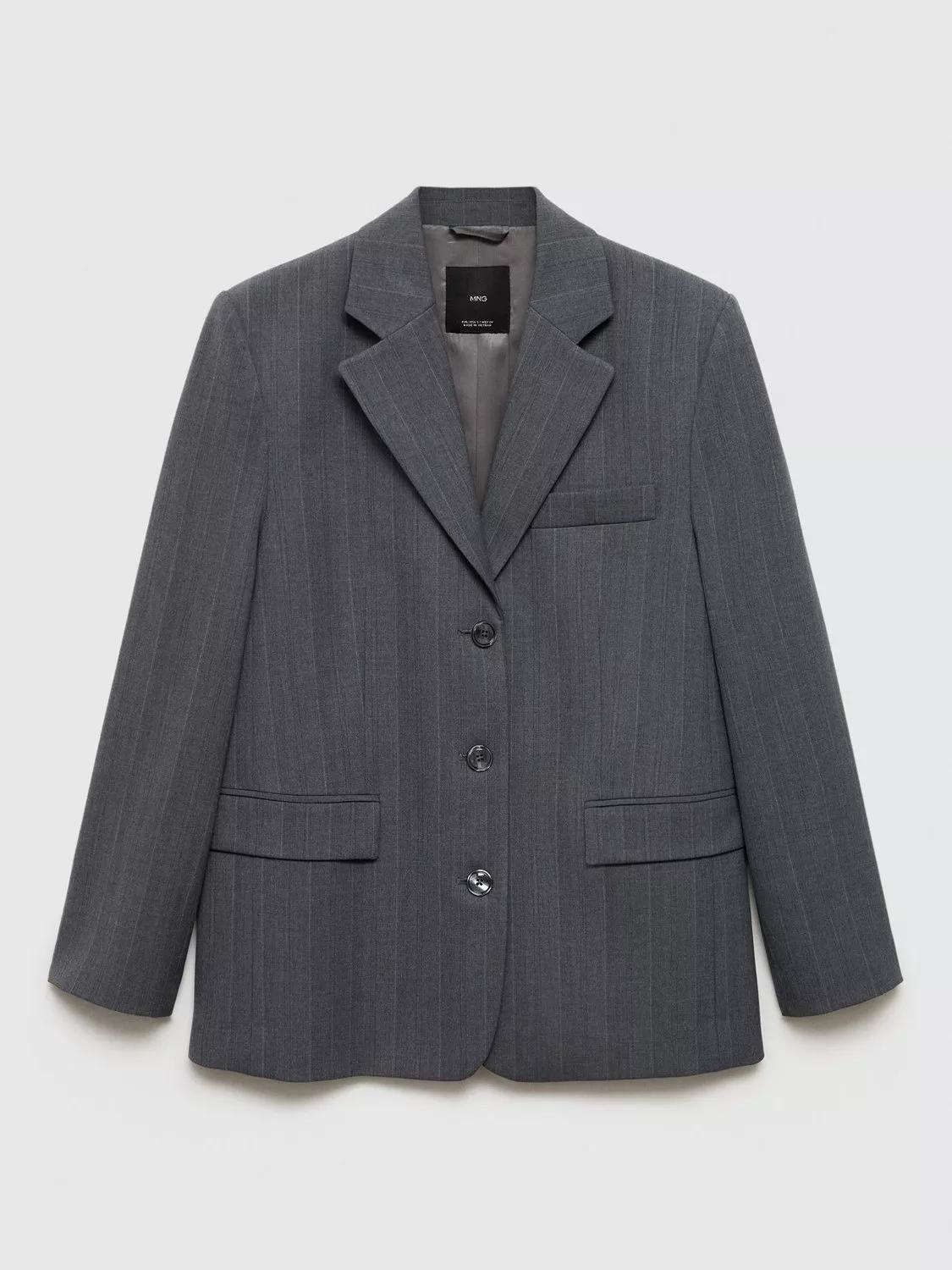 MANGO Tauro Pinstripe Suit Blazer | endource