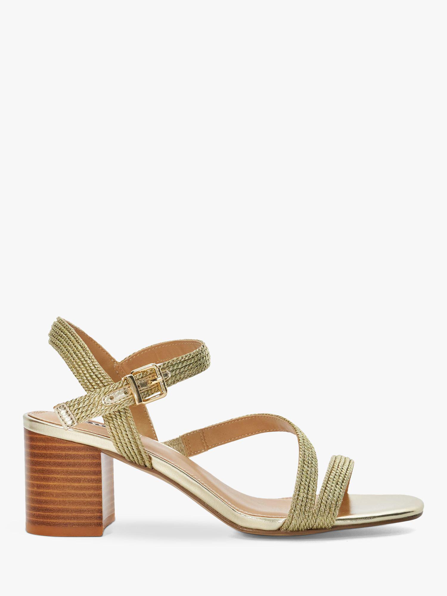 Dune London Jelen Fabric Block Heel Sandals | endource
