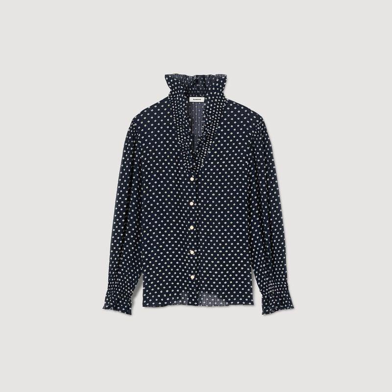 SANDRO Patterned Polka Dot Blouse | endource
