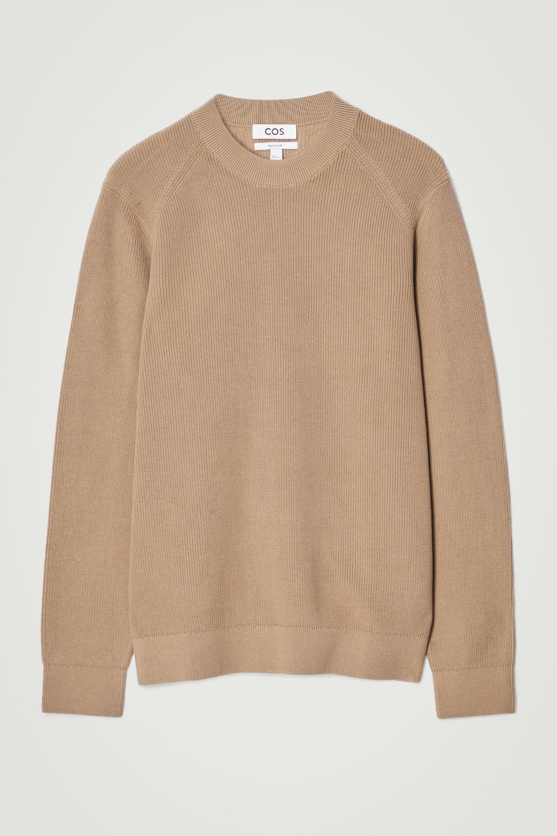 COS Ribbed-Knit Jumper in BEIGE | endource