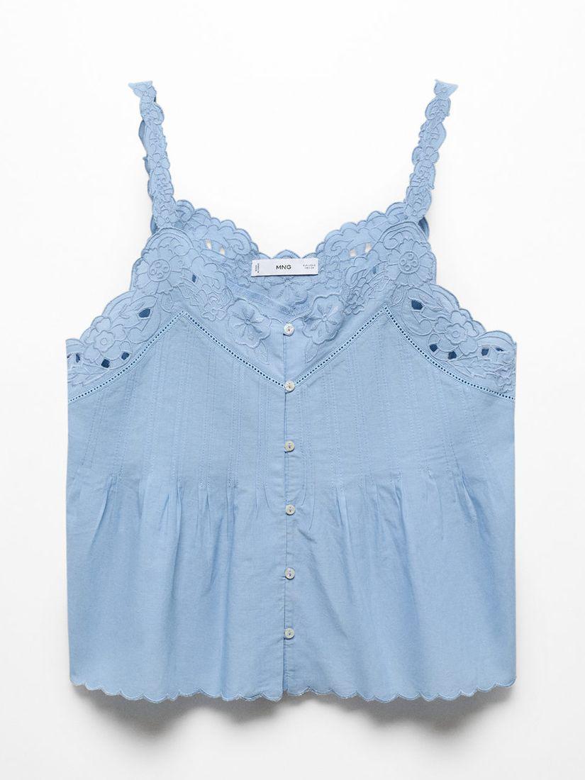 MANGO Embroidered Cotton Cami Top | Endource