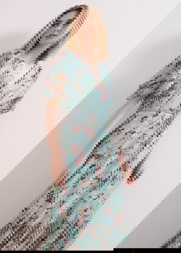 PHASE EIGHT Violet Floral Maxi Dress | endource