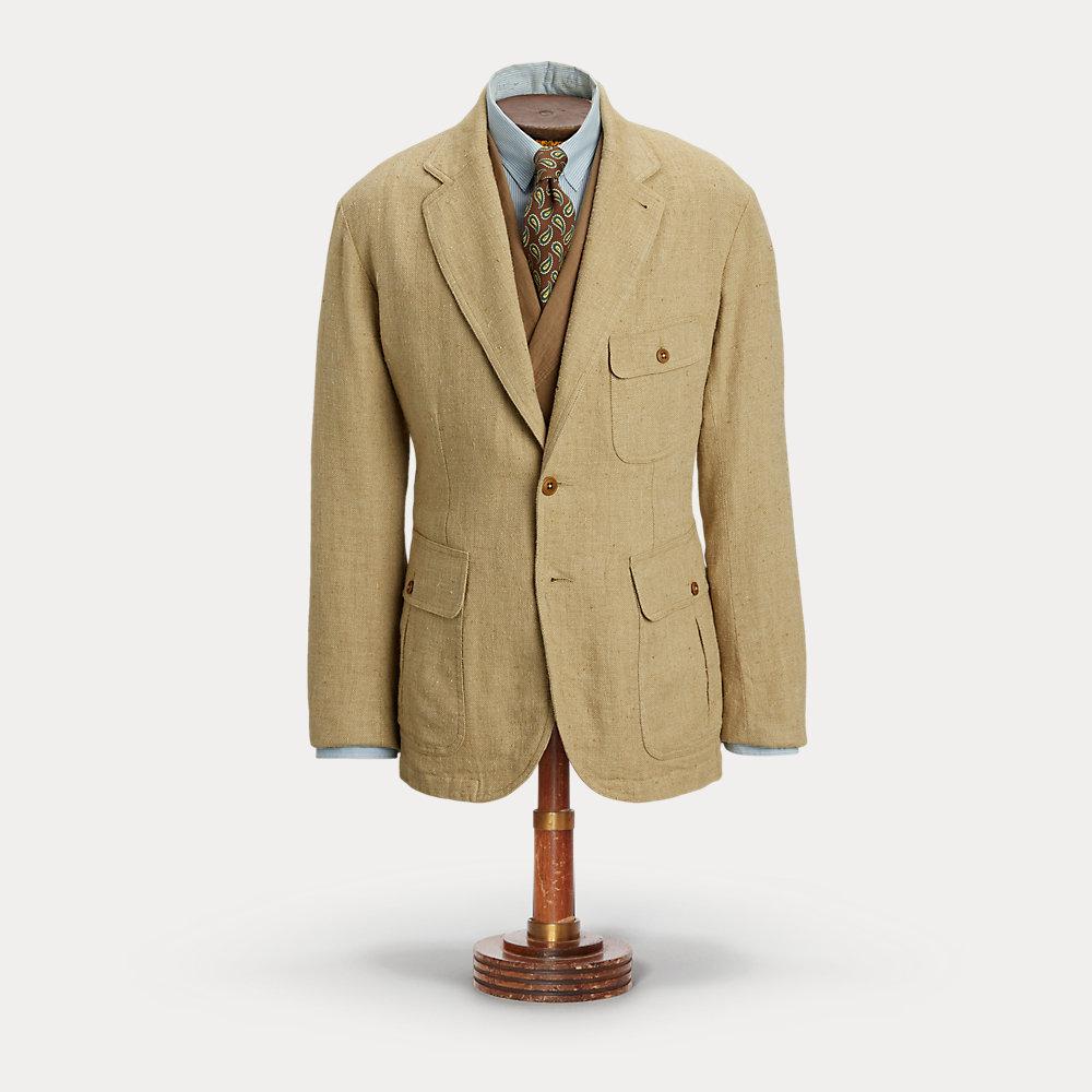 RALPH LAUREN RRL Unconstructed Herringbone Sport Coat in Tan | endource