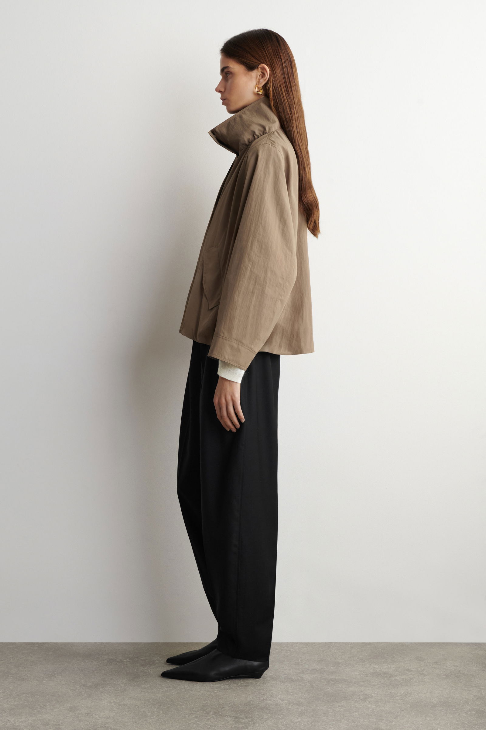 COS NYLON FUNNEL-NECK JACKET | endource