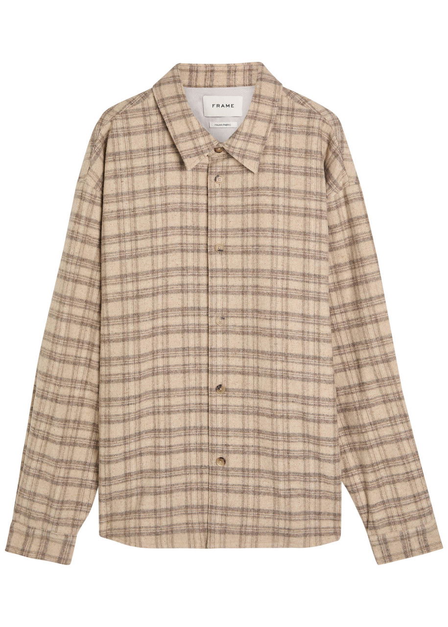 FRAME Wool And Silk-Blend Flannel Overshirt | endource