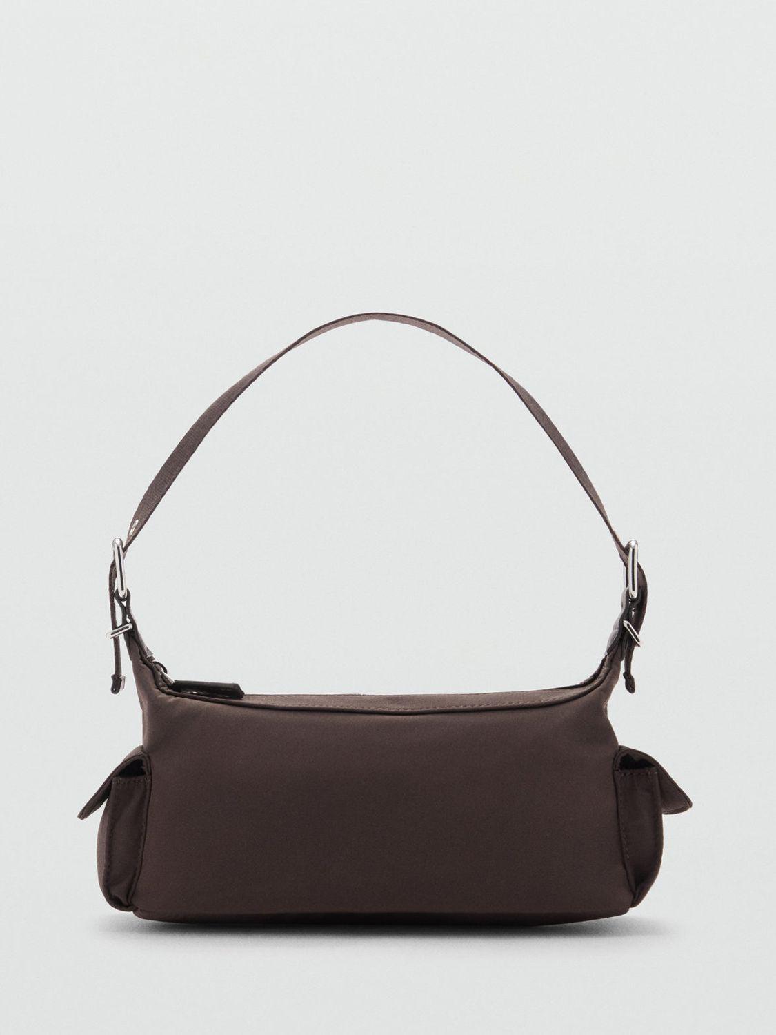 MANGO Strada Shoulder Bag in Dark Brown | endource
