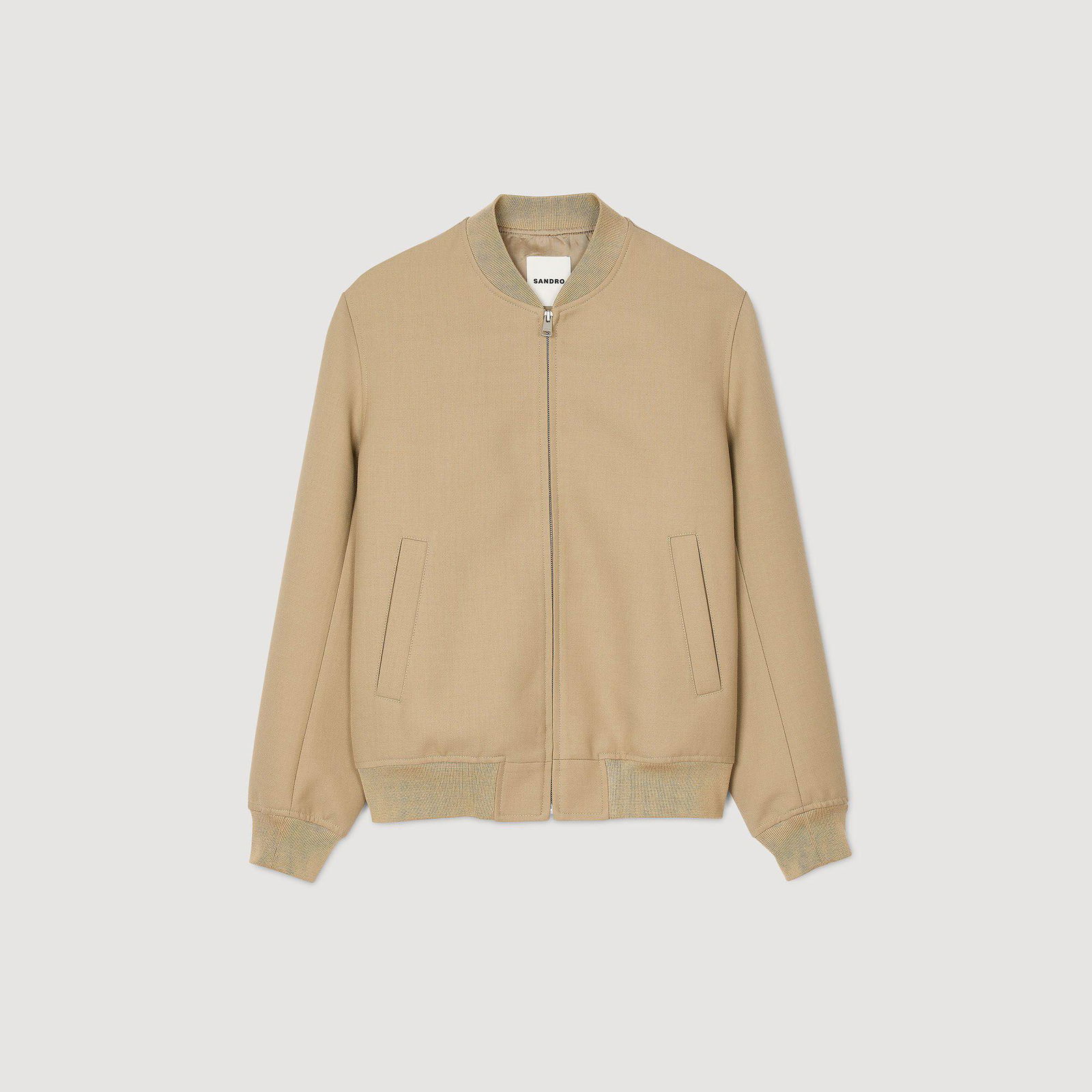 SANDRO Zip-Up Jacket in Navy Blue | endource