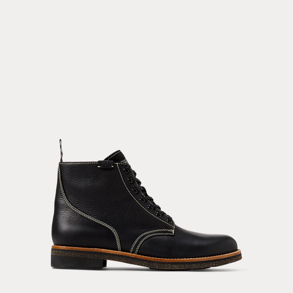 POLO RALPH LAUREN Radford Leather Boot in Black | endource