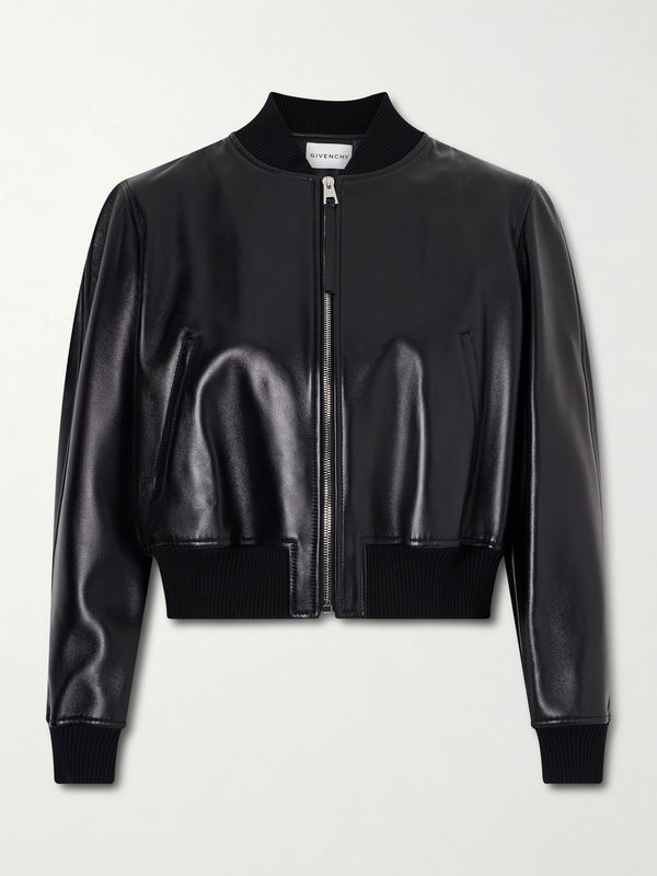 GIVENCHY Leather Bomber Jacket | endource
