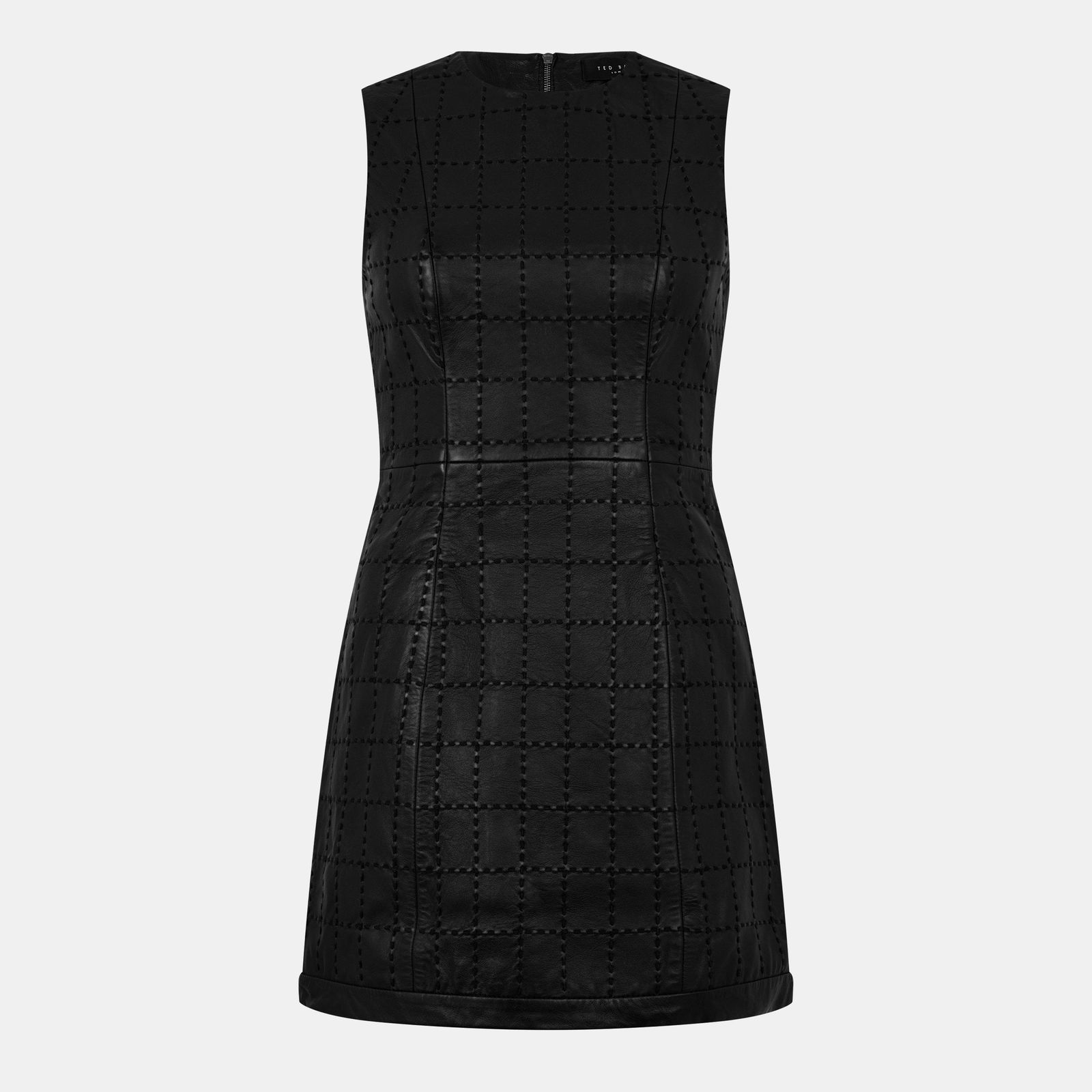 TED BAKER Stitch Leather Mini Dress | endource