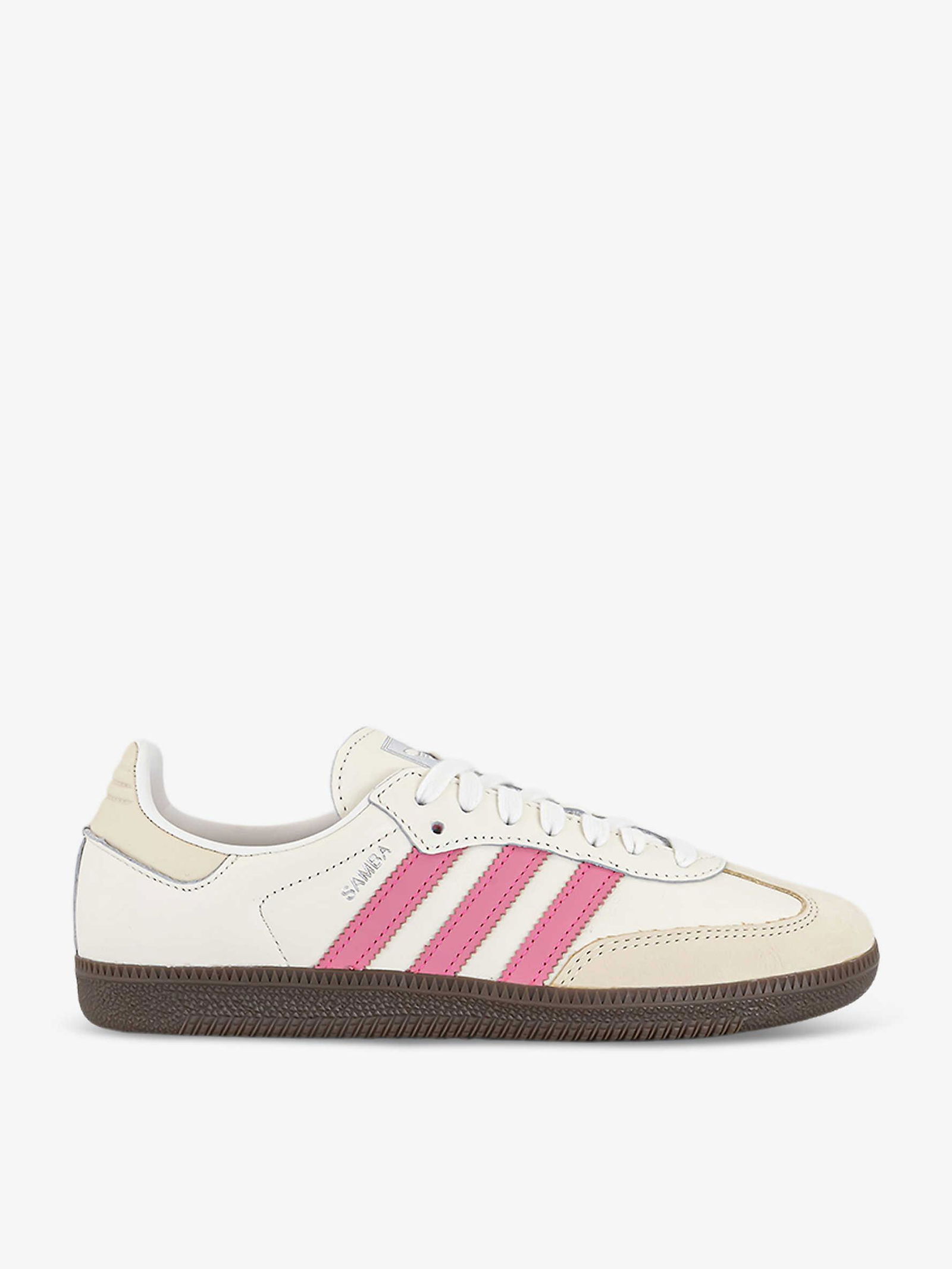 ADIDAS Samba OG Logo-Embellished Leather Low-Top Trainers in CLOUD ...