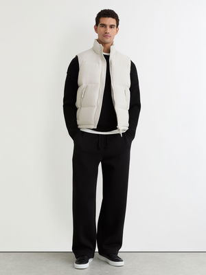 REISS Quilted Zip-Through Puffer Gilet In Light Stone | endource